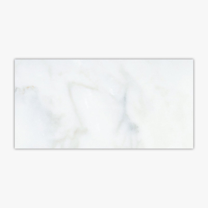 Calacatta Tile 18" x 36" Marble Wall & Floor Tile | Wayfair