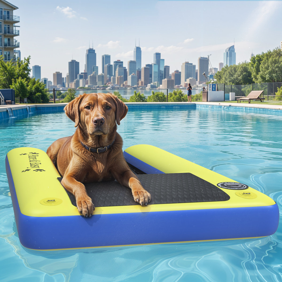 Rosecliff Heights Dog Water Ramp Inflatable Dog Float Floating Ramp ...