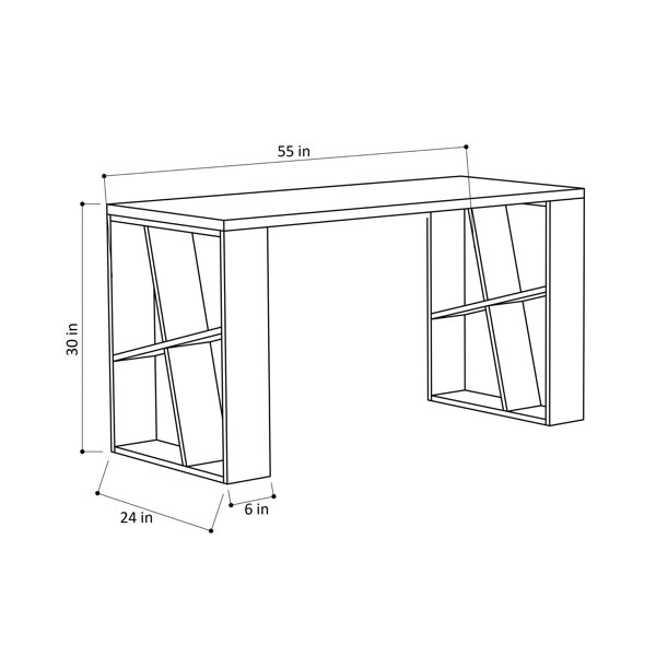 Latitude Run® Adalard 2 Tier Modern Desk & Reviews | Wayfair