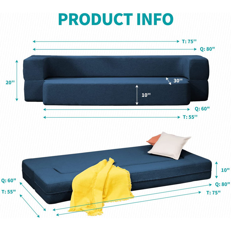 Alwyn Home Nasturtium Memory Foam Futon Mattress "& Reviews" | Wayfair
