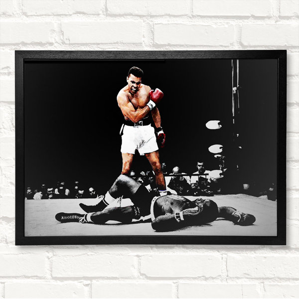 Latitude Run Muhammad Ali Knock Down - Closed Corner Frame Print on ...