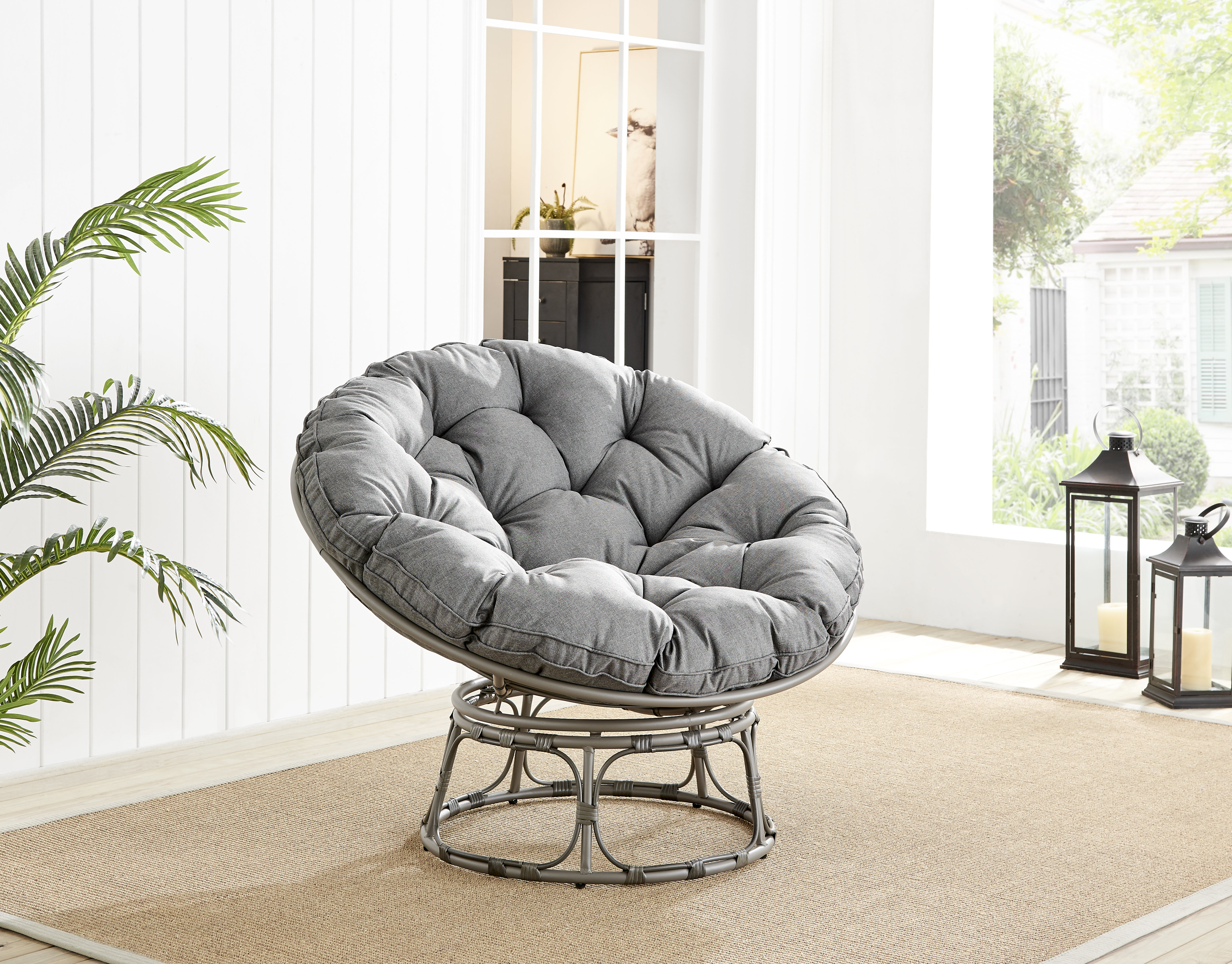 17 Stories Yucaipa Cosy Moon Pod Garden Chair with Cushion - Patio or ...