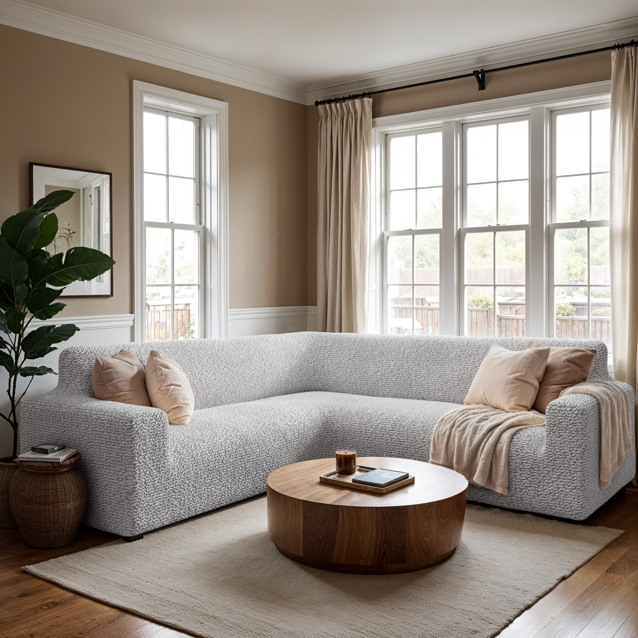 PAULATO by GA.I.CO. Stretchy Slipcover for Corner Sofa - Easy to Clean ...