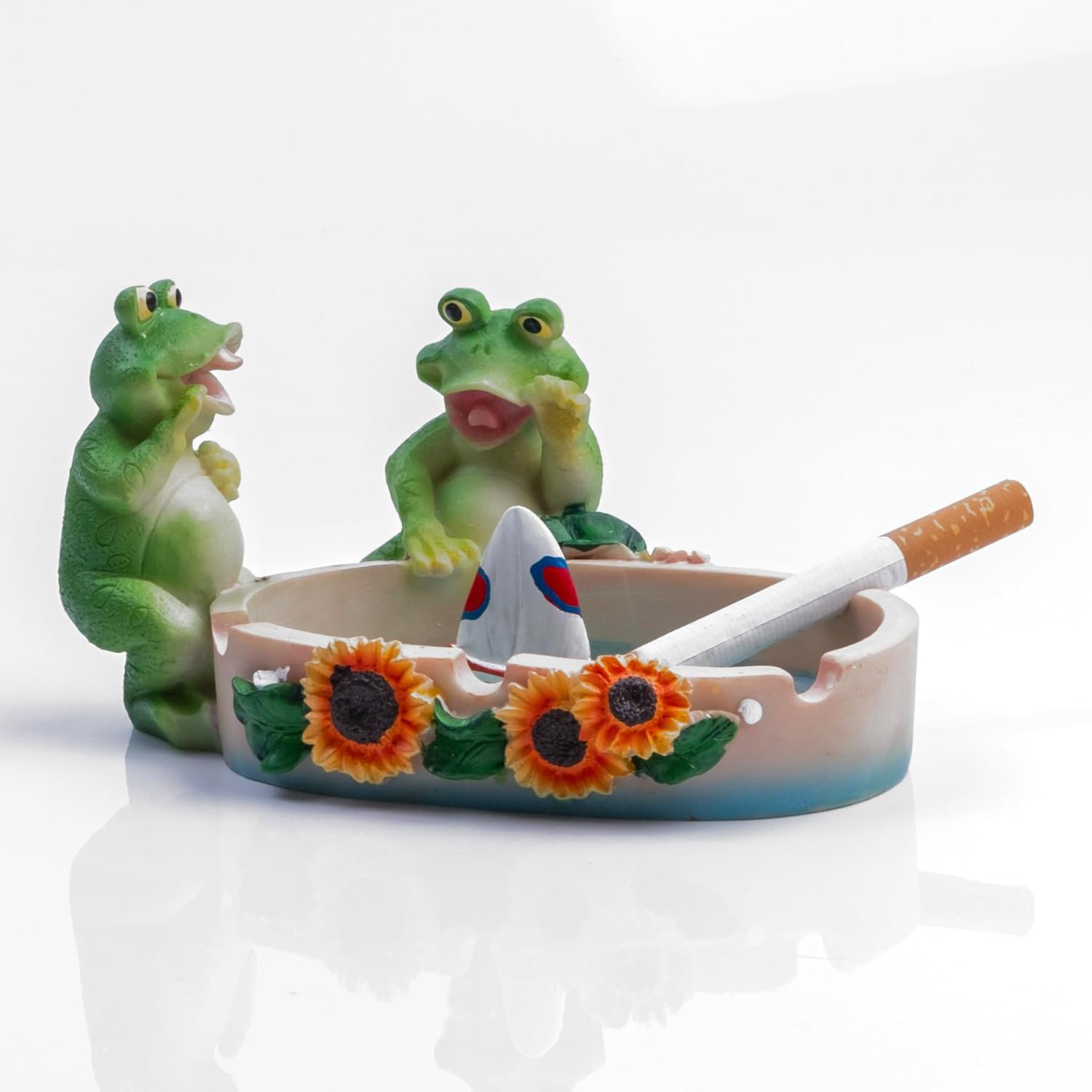 AMIBZ Frog Decor Cigar Ashtray Cute Ash Tray Cigarette Ashtrays As Home ...