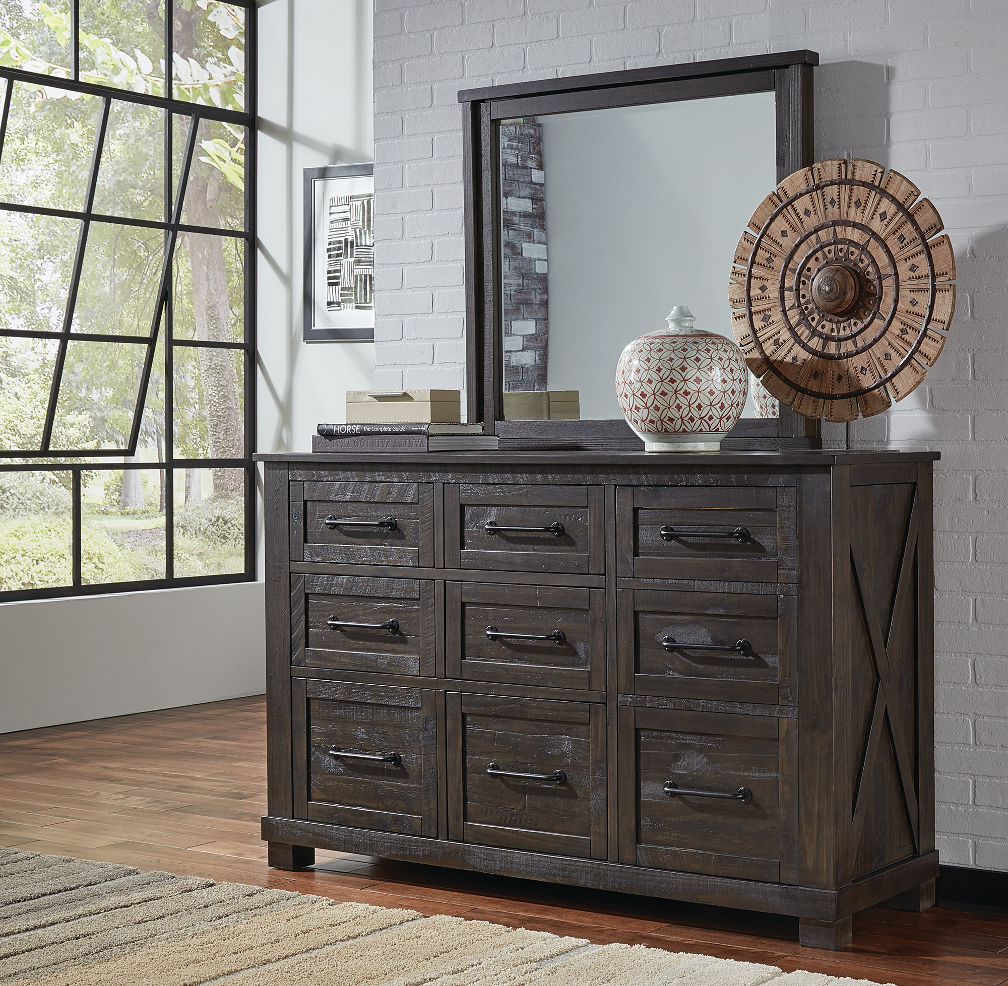Sand & Stable™ Carney 9 Drawer 63" W Solid Wood Dresser & Reviews ...