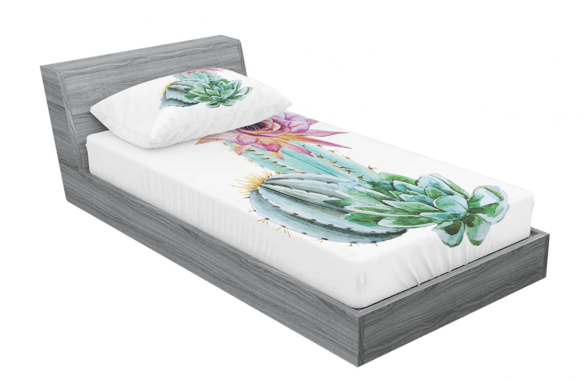 Ambesonne Cactus Spikes Flower in Hot Mexican Desert Sheet Set | Wayfair