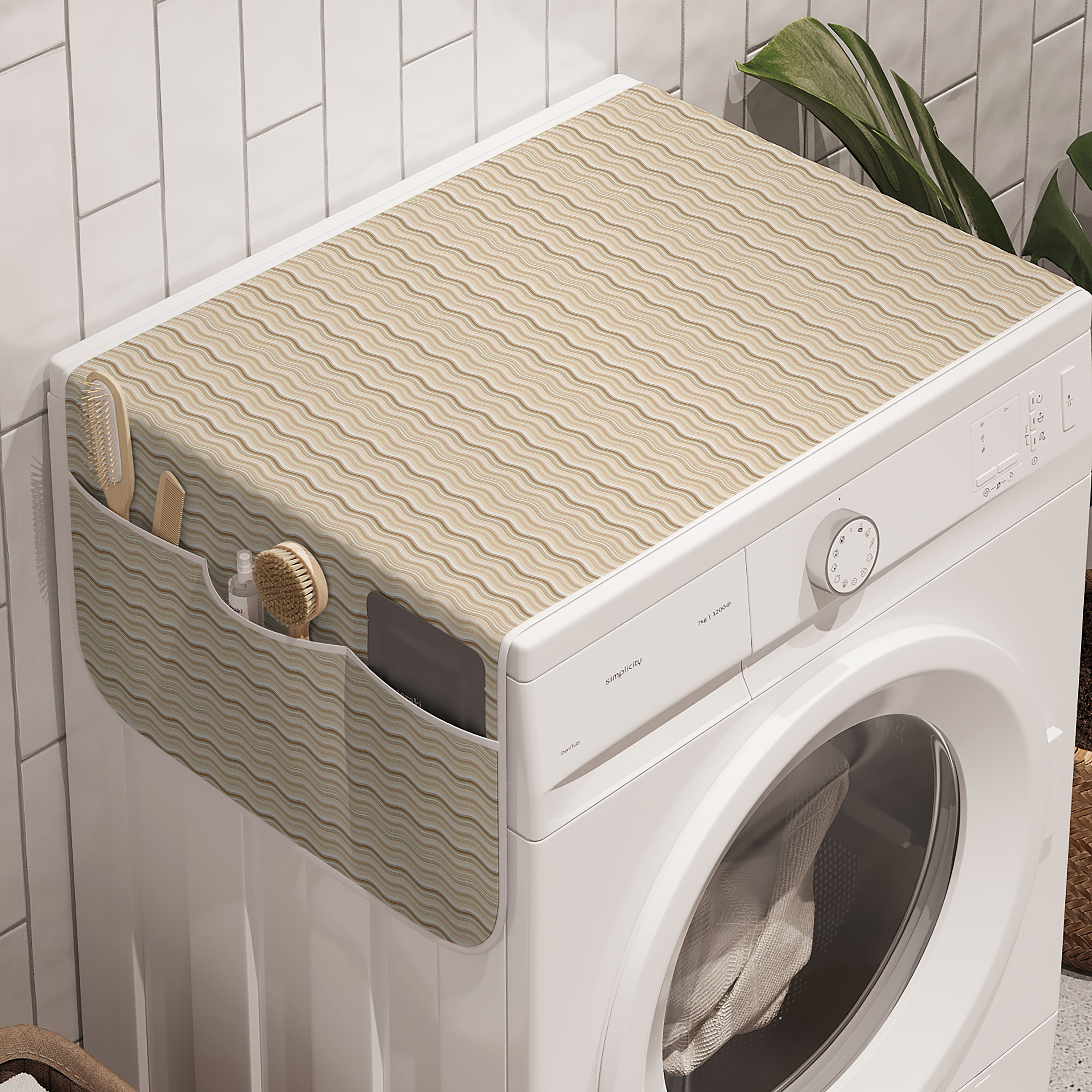East Urban Home Tan Washing Machine Organizer Pack of 2 47" x 18.5 ...