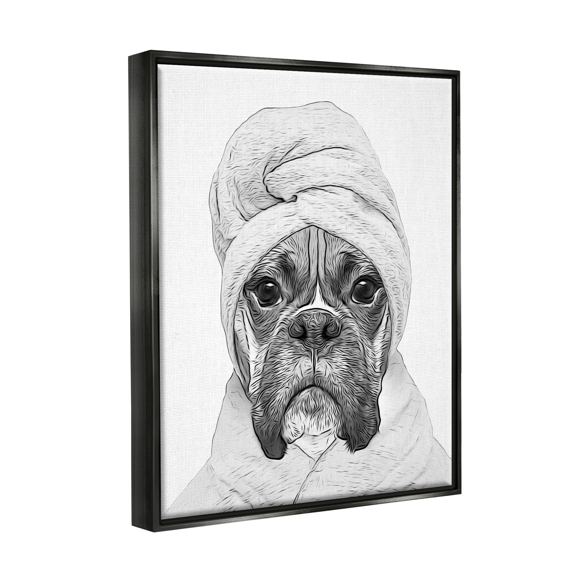 Stupell Industries Dog In Bathrobe Funny Pet by Annalisa Latella ...