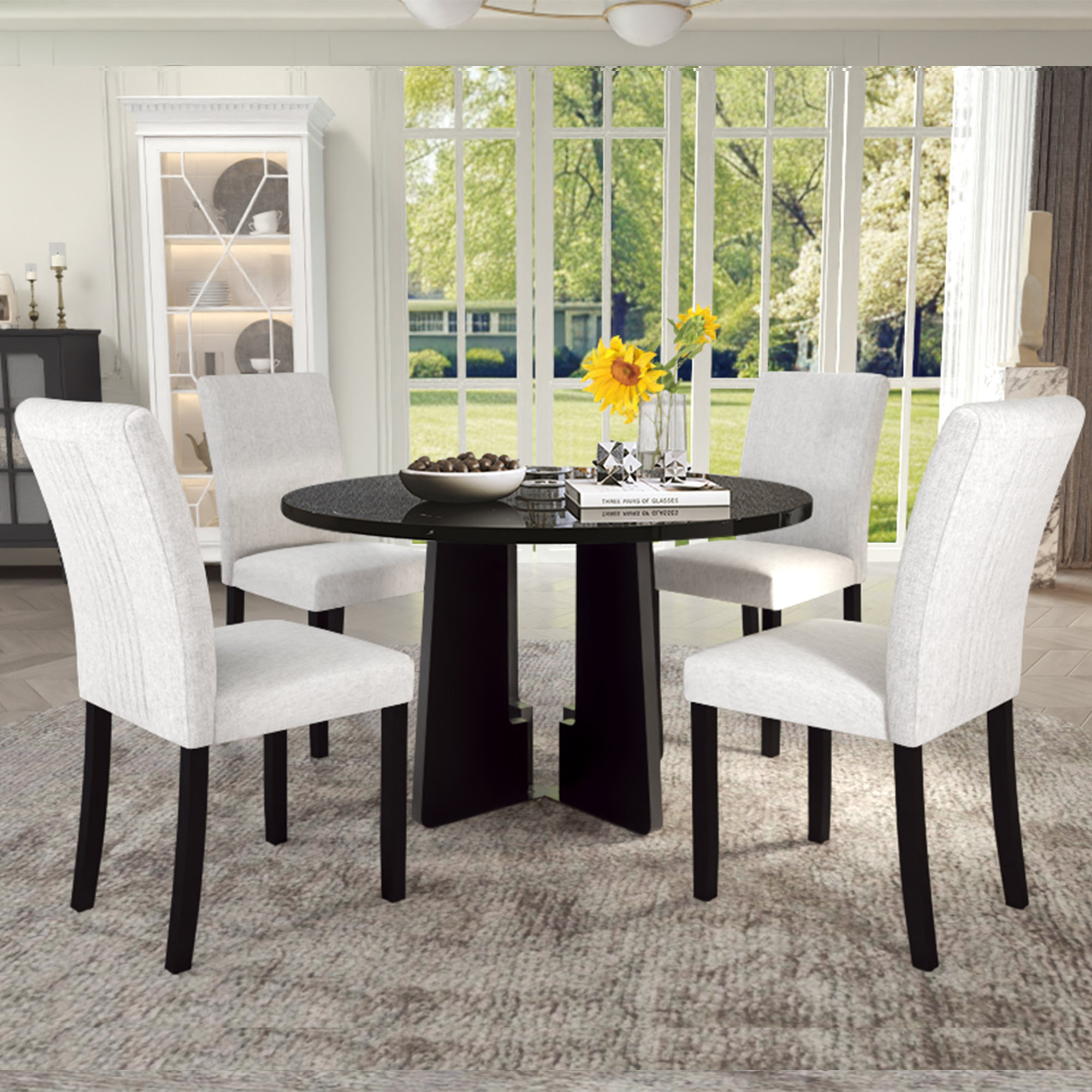 Gracie Oaks Polett Round Dining Set & Reviews - Wayfair Canada