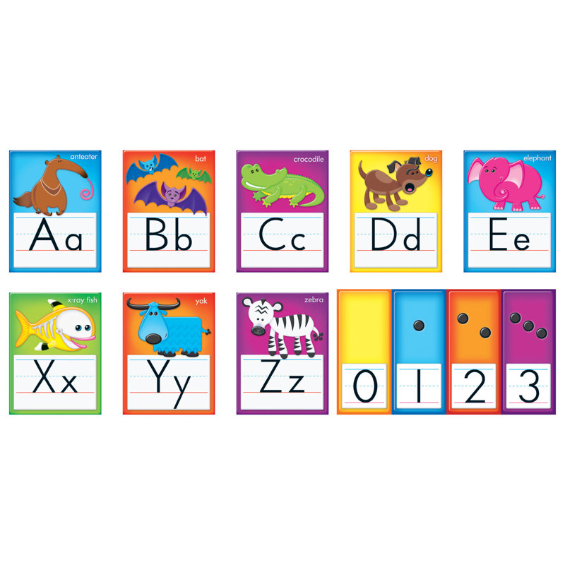 TREND enterprises, Inc. Awesome Animals Alphabet Card Bulletin Board ...
