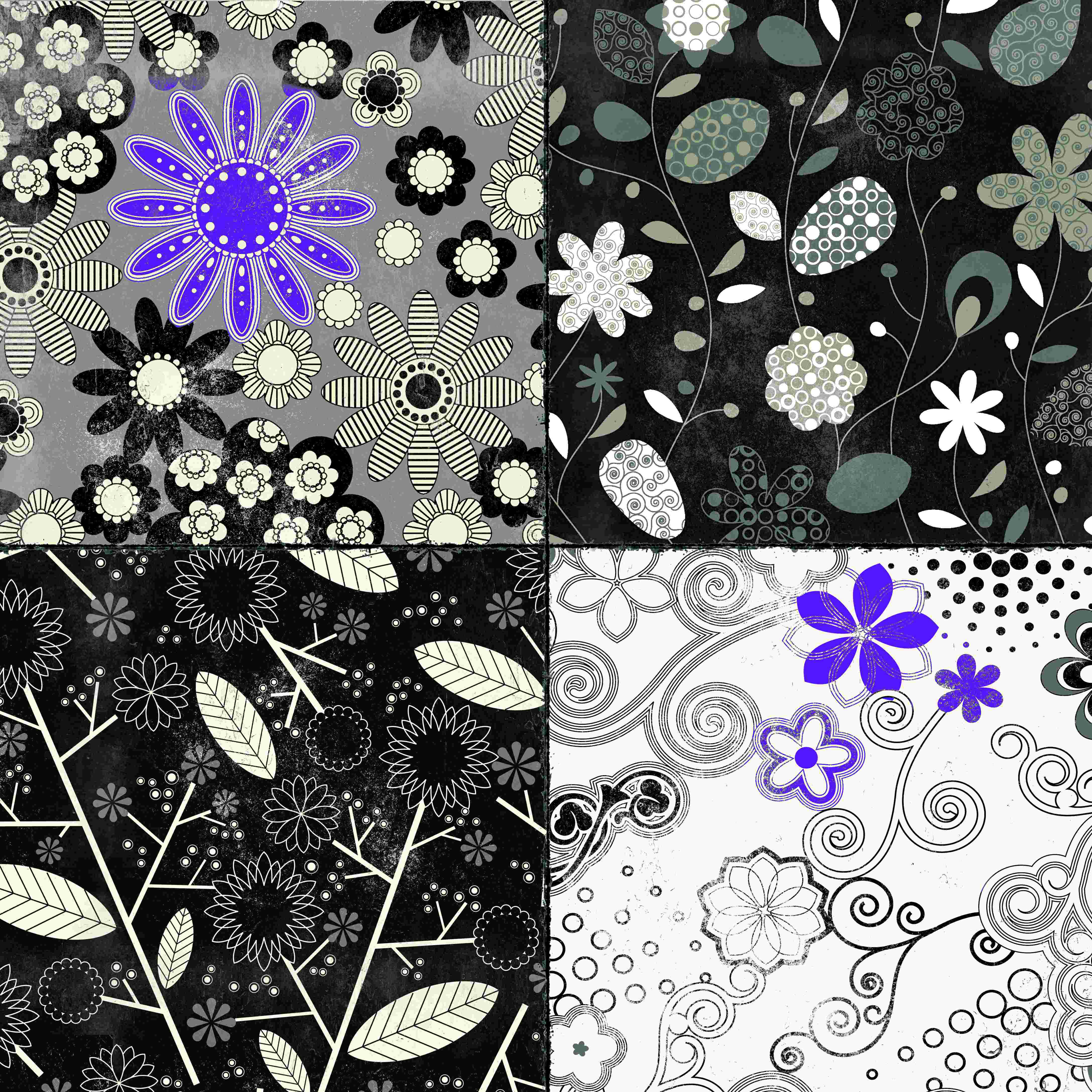 Winston Porter Black And White Fun Flower Quad - Wayfair Canada