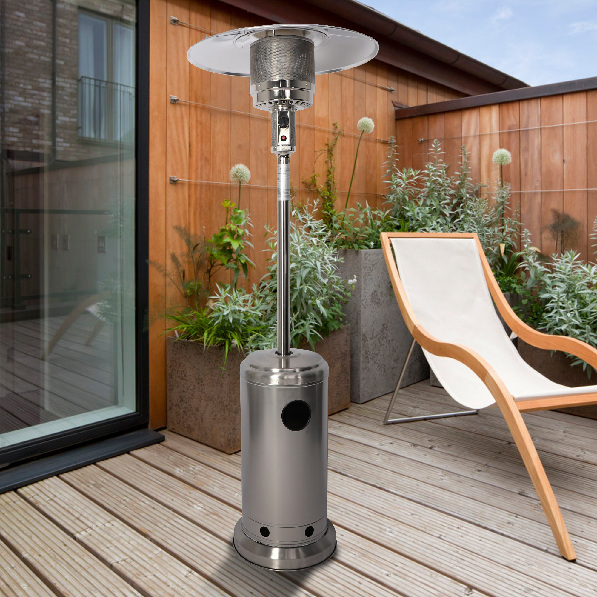 LUCKYREMORE 36,000 BTU Outdoor Patio Standing Heater, LPG Propane ...