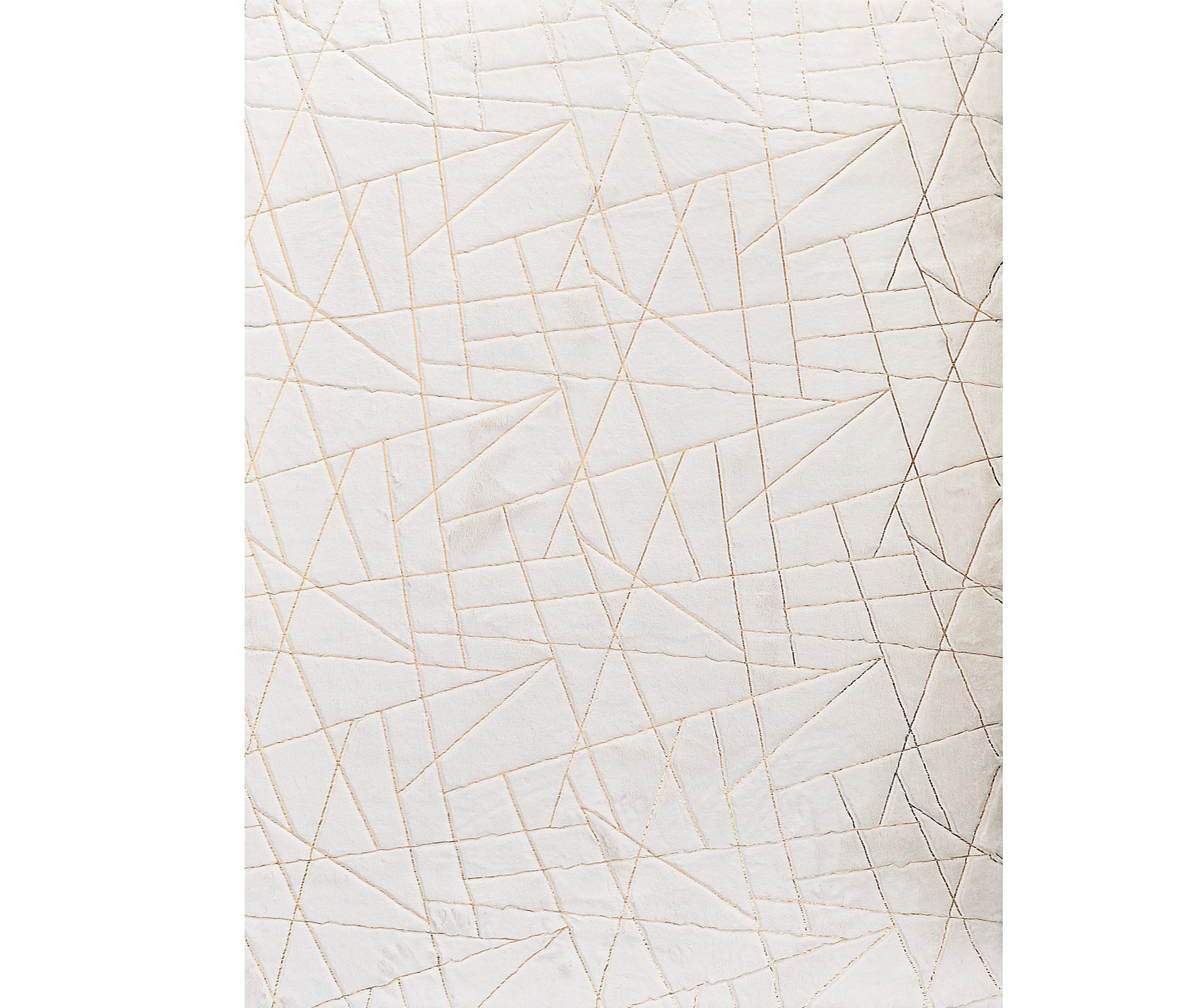 HomeRoots 3' X 5' White Faux Fur Abstract Shag Non Skid Area Rug | Wayfair