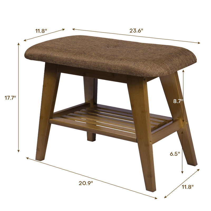 Lark Manor™ Upholstered Shoe Storage Bench | Wayfair