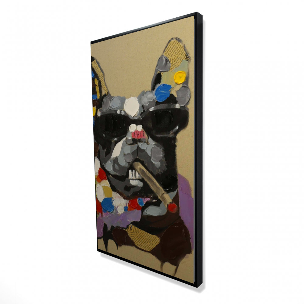Begin Edition International Inc. Abstract Smoking Dog - Pets Framed ...