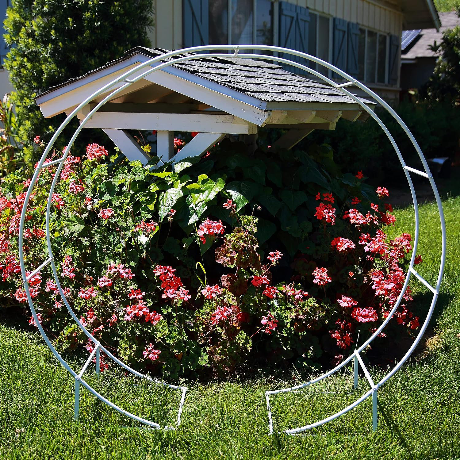 Belleze 42'' W x 8'' D Steel Arbour in White - Wayfair Canada