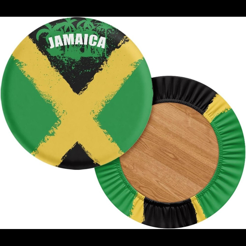 Red Barrel Studio® Jamaican Flag Round Stool Covers,2Pack Patriotic ...