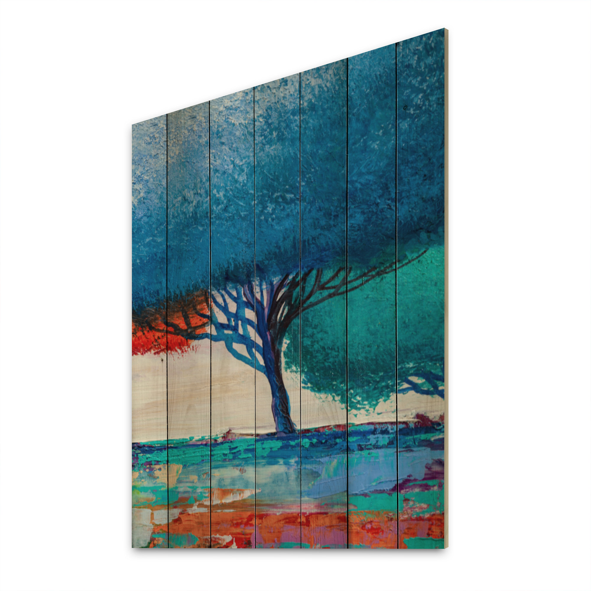Winston Porter Abstract Blue Tree Painting - Painting on - Wayfair Canada