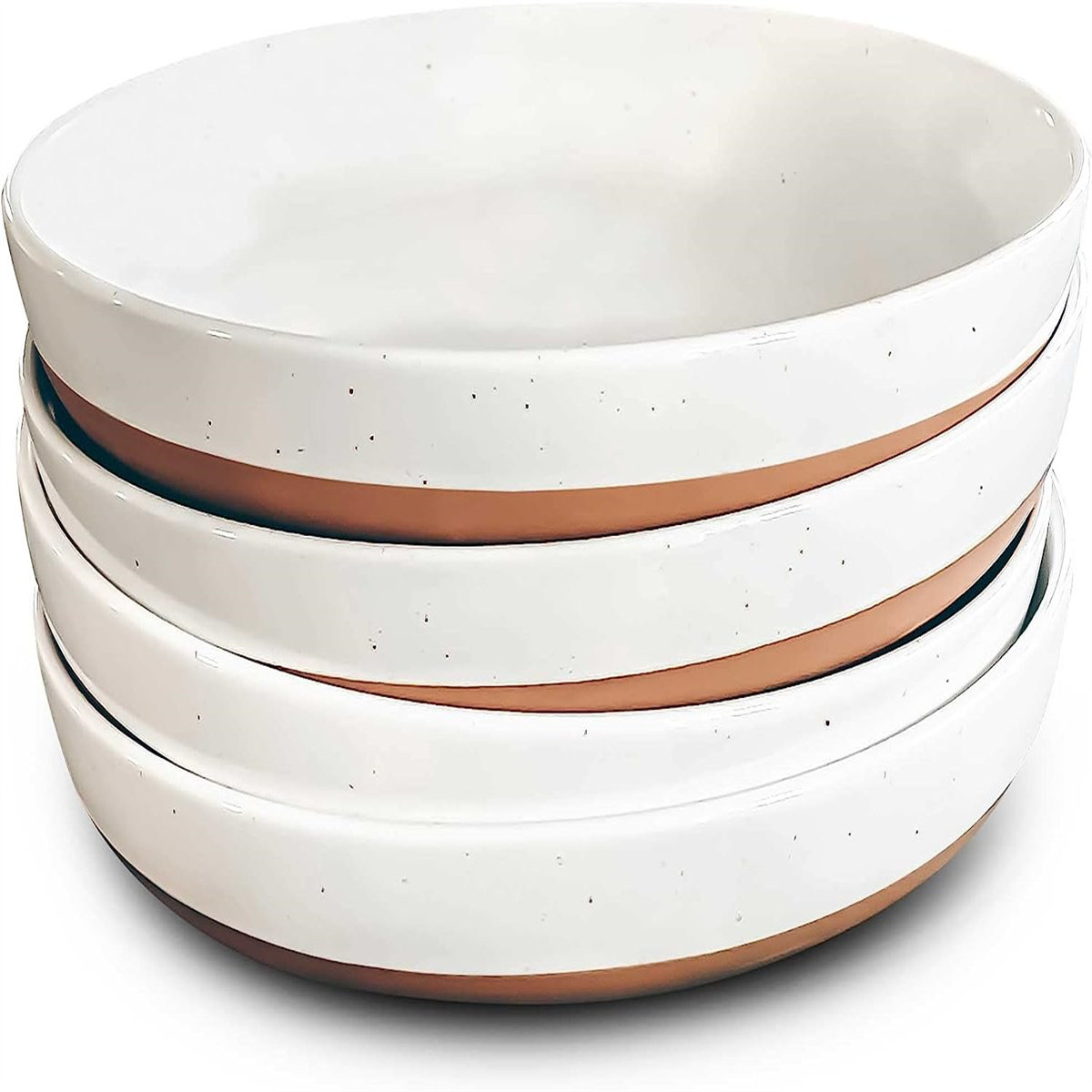 Hokku Designs Ensemble de 4 assiettes plates en céramique allant au ...