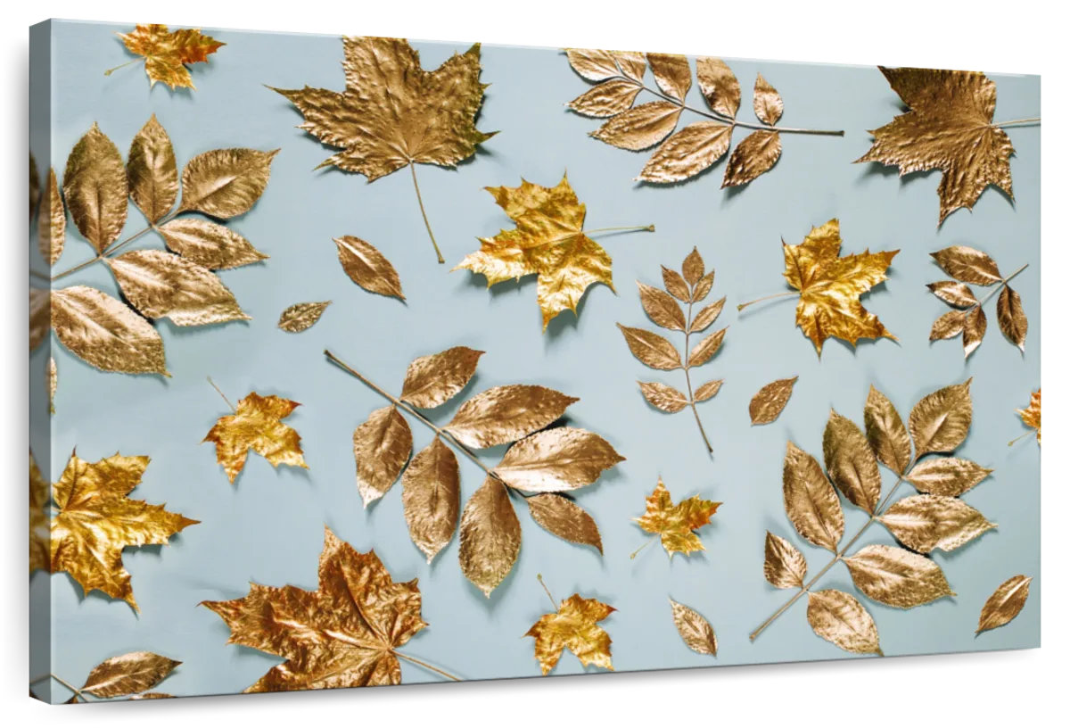 Ebern Designs Gold Autumn Leaves | Wayfair