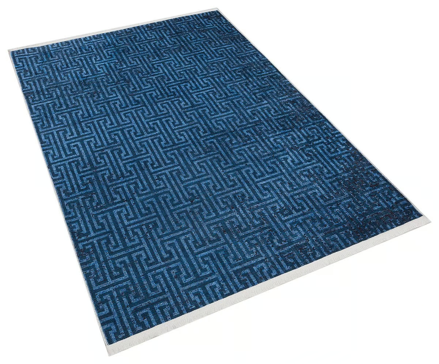 Latitude Run® Finleyville Navy Blue Color Carpet Geometric Design ...