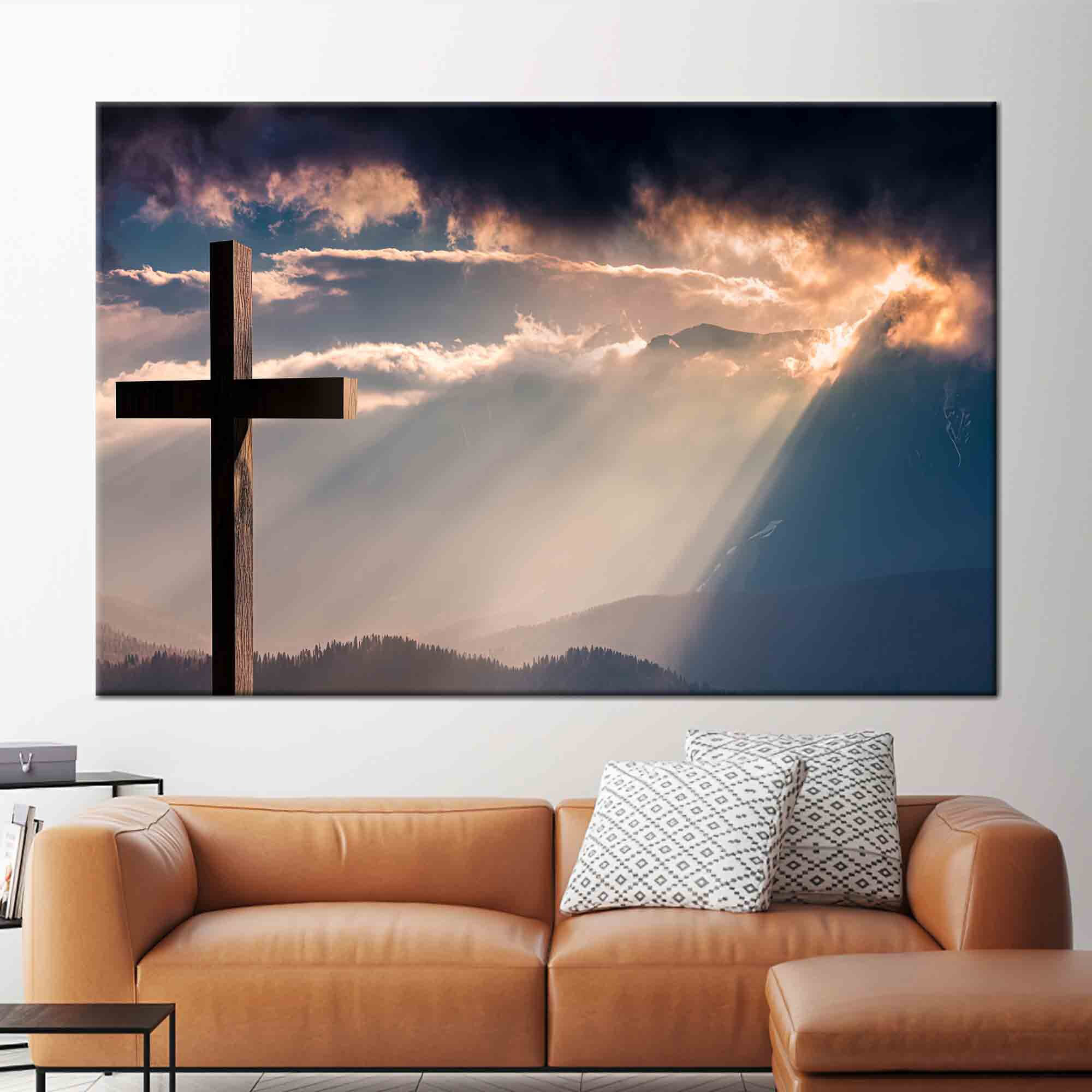 Hokku Designs Spiritual Landscape Canvas Art of Jesus Christ with a ...