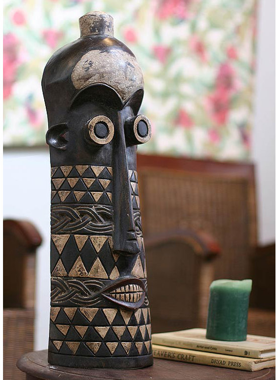 Novica Ghanaian Wood Mask from Africa Statue | Perigold