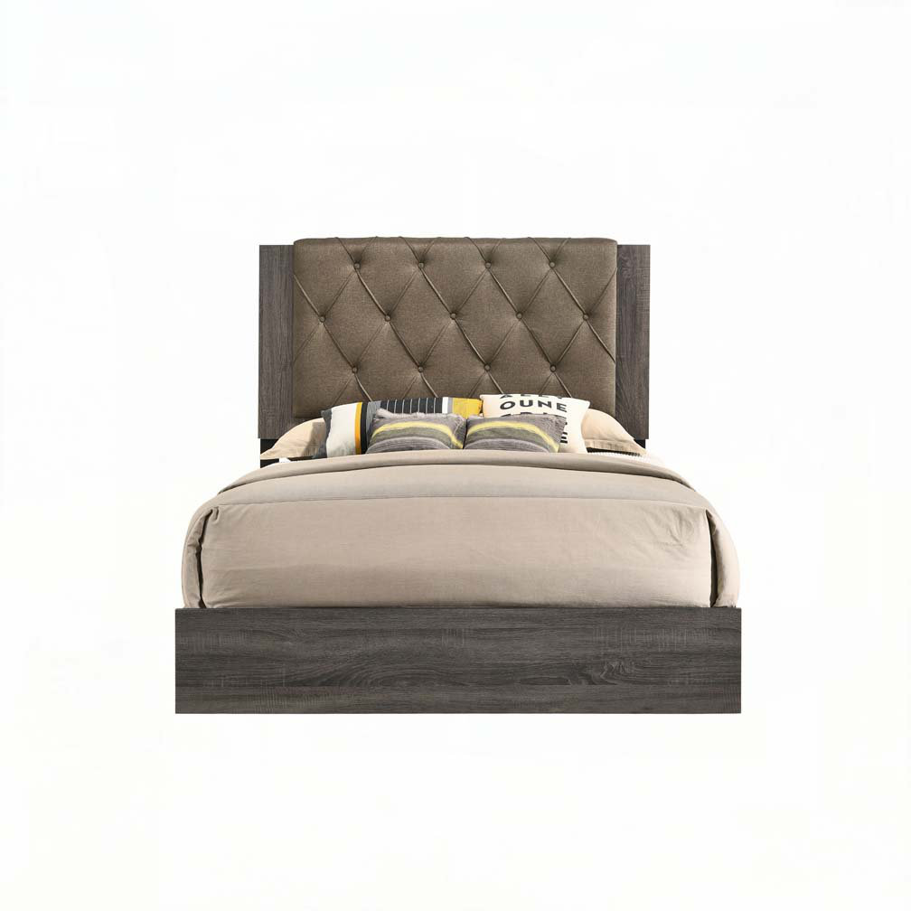 Mercer41 Rustic Gray Oak Finish Bed | Wayfair