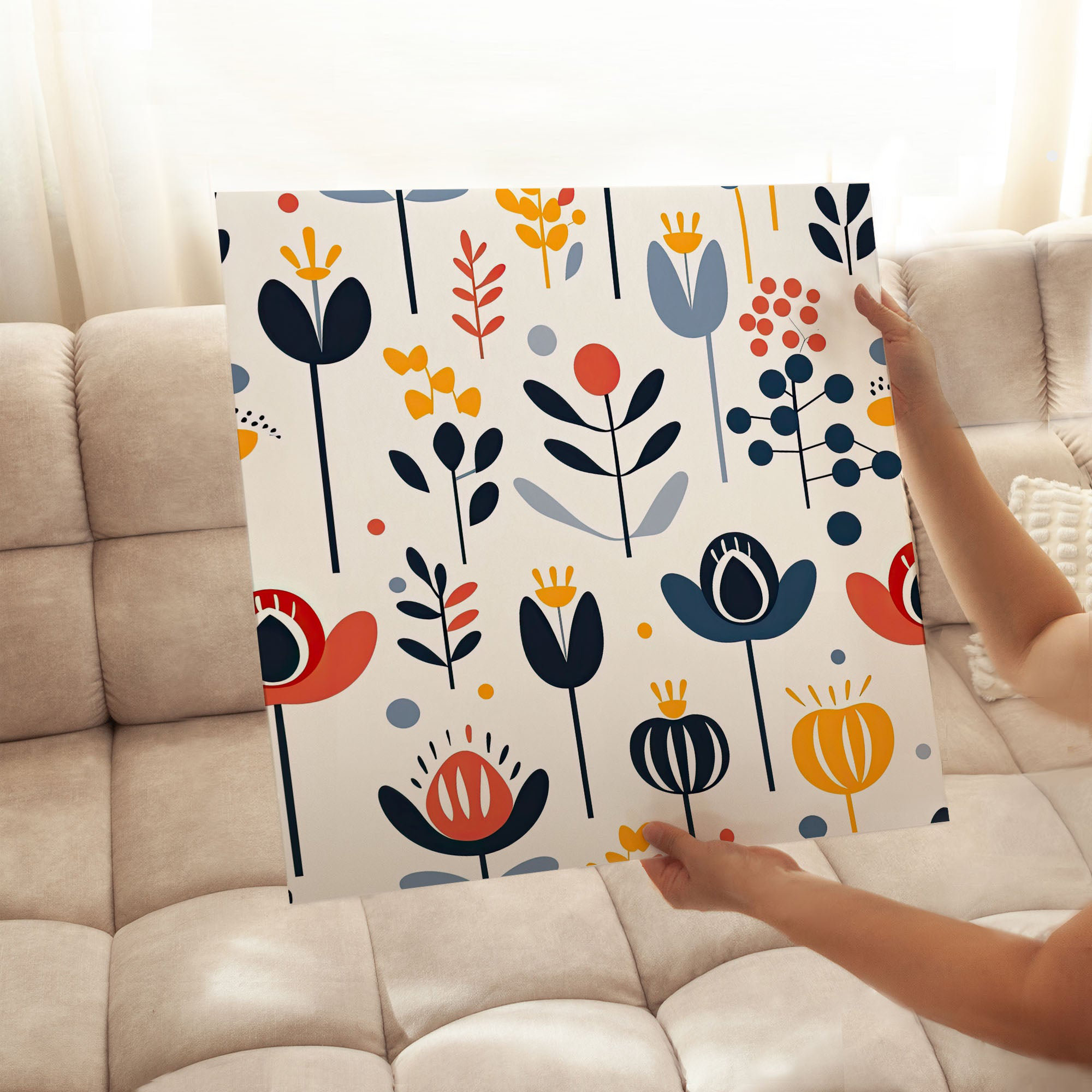 Winston Porter Botanical Scandinavian Flower Pattern II Scandinavian ...