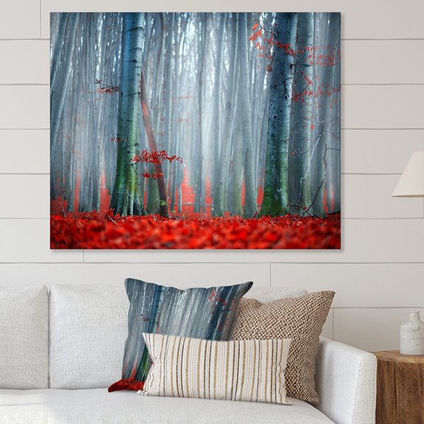 Millwood Pines Mystic Red Forest Autumn Landscape II " Mystic Red ...