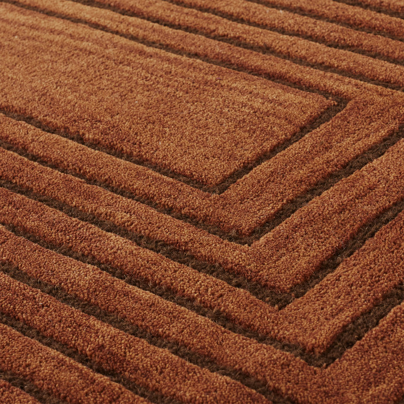 AllModern Orlie Handmade Hand Tufted Wool Copper Rug & Reviews | Wayfair