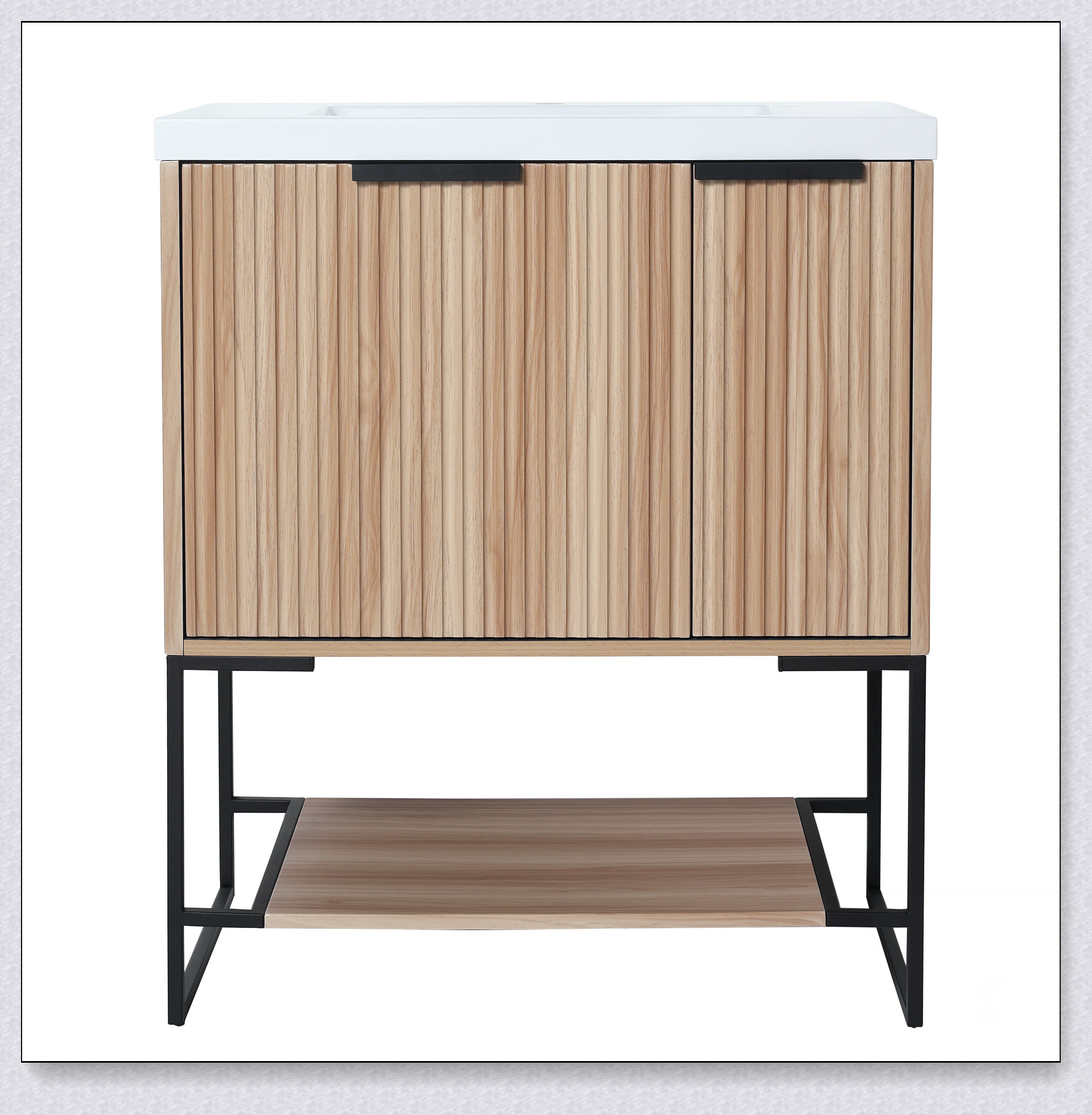 Latitude Run® 30 Inch Freestanding Bathroom Vanity With Resin Basin ...