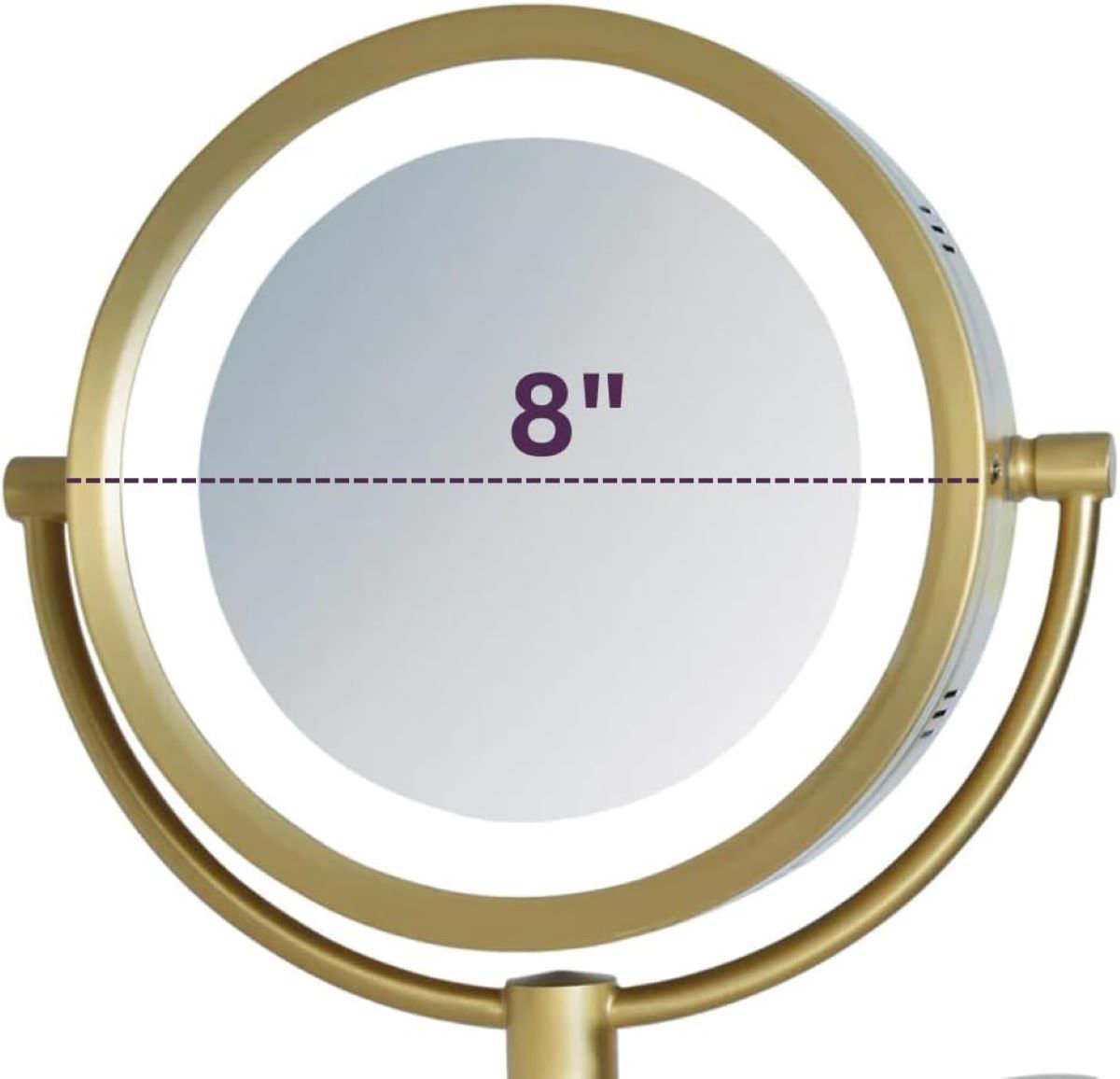 Winston Porter Guyapi 8" Lighted Wall Mount Magnified Makeup Mirror ...