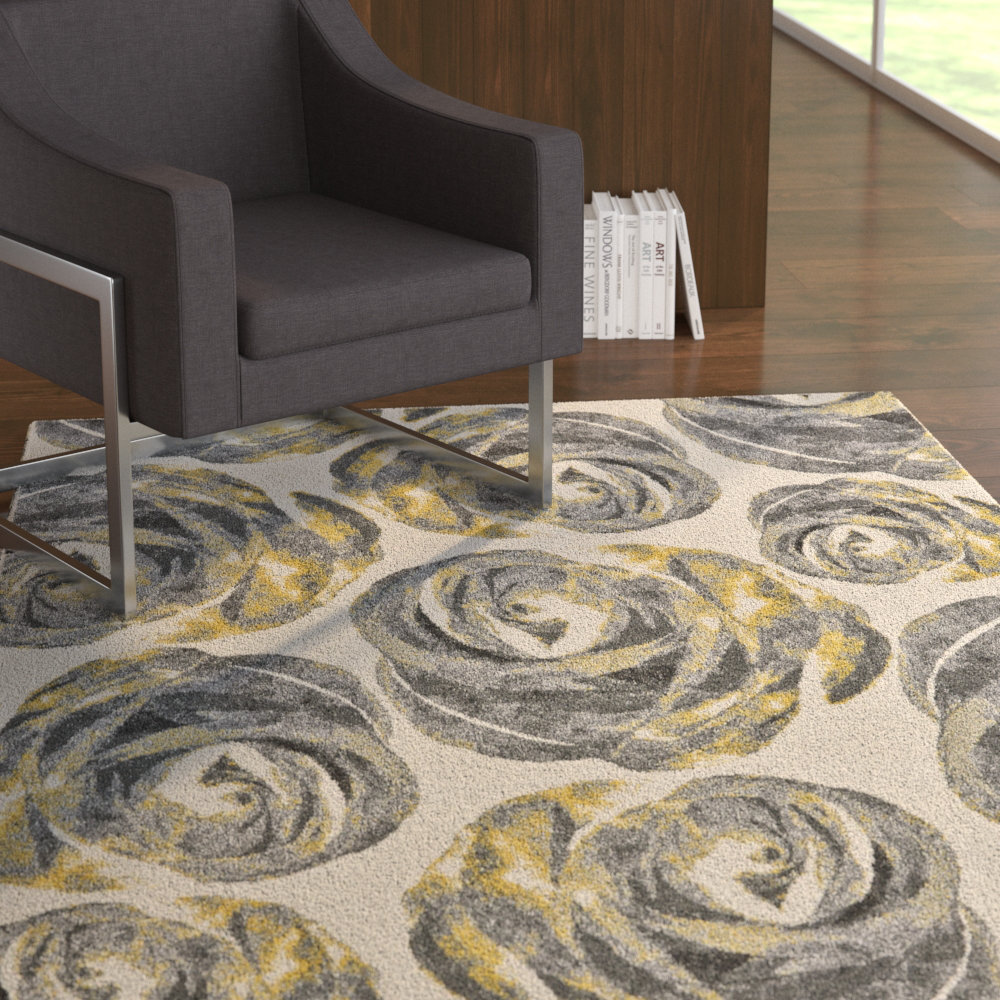 Ebern Designs Harvey Floral Rug & Reviews | Wayfair