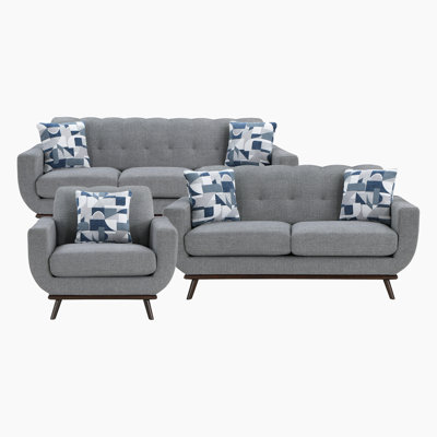 George Oliver Keedyn 3 - Piece Living Room Set | Wayfair