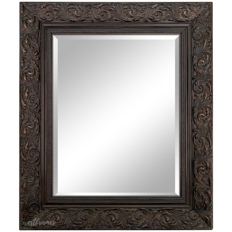 West Frames Bella French Ornate Embossed Framed Wall Mirror | Wayfair