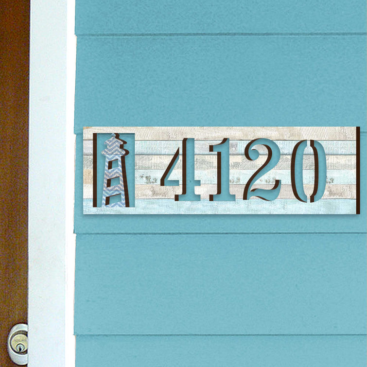 aMonogramArtUnlimited Lighthouse 1-Line Address Sign | Wayfair