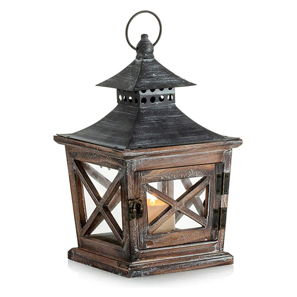 Breakwater Bay 10.6'' H Wood Tabletop Lantern | Wayfair