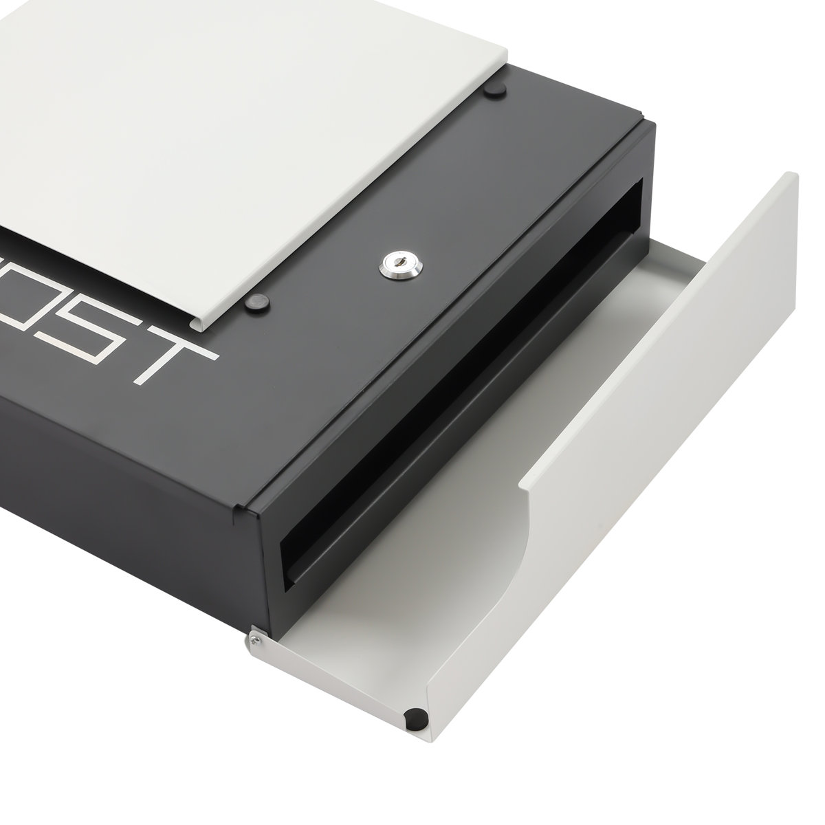 OUKANING Outdoor Wall Mount Lockable Letters Mailbox Stainless Steel ...