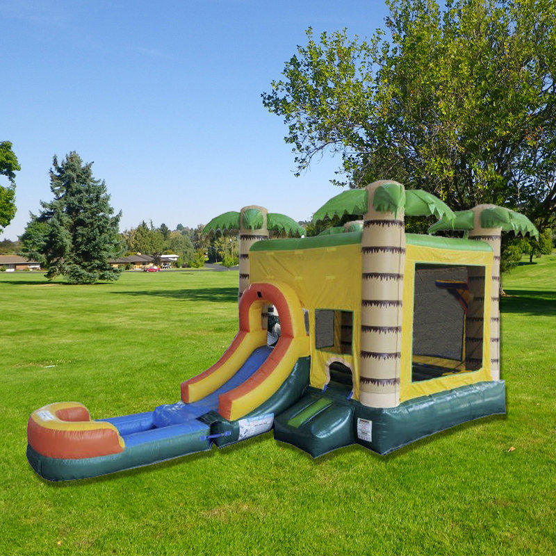 Jingo Jump 24' x 13' Tropical Bounce House with Water Slide and Air ...