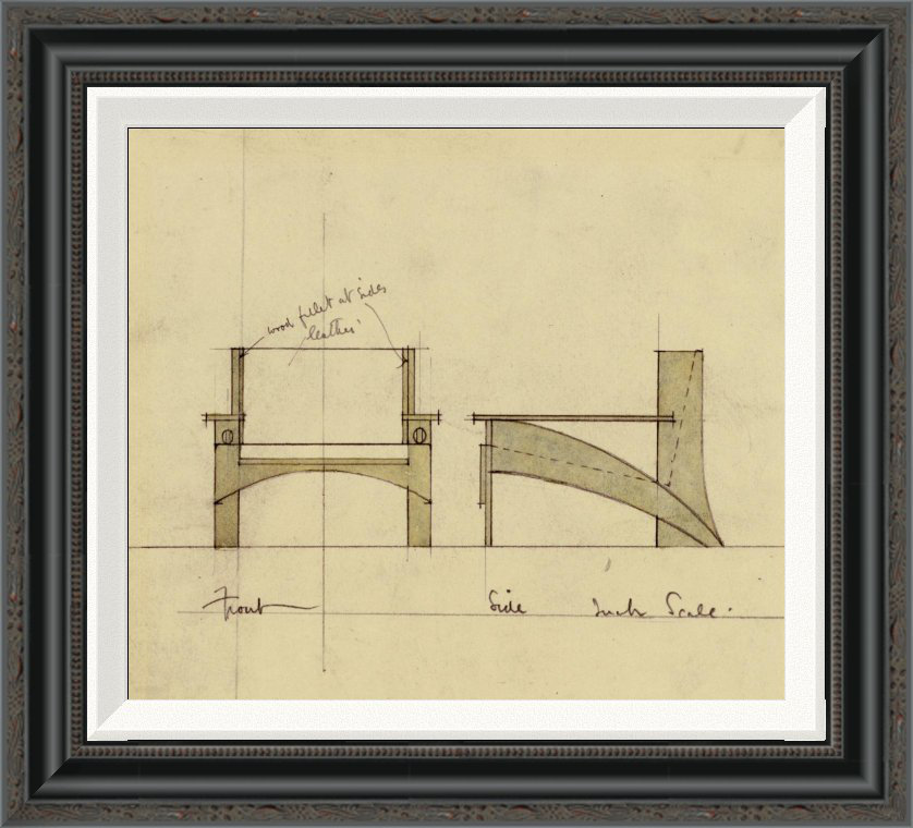Global Gallery 'Design For Armchair in Oak' by Charles Rennie ...