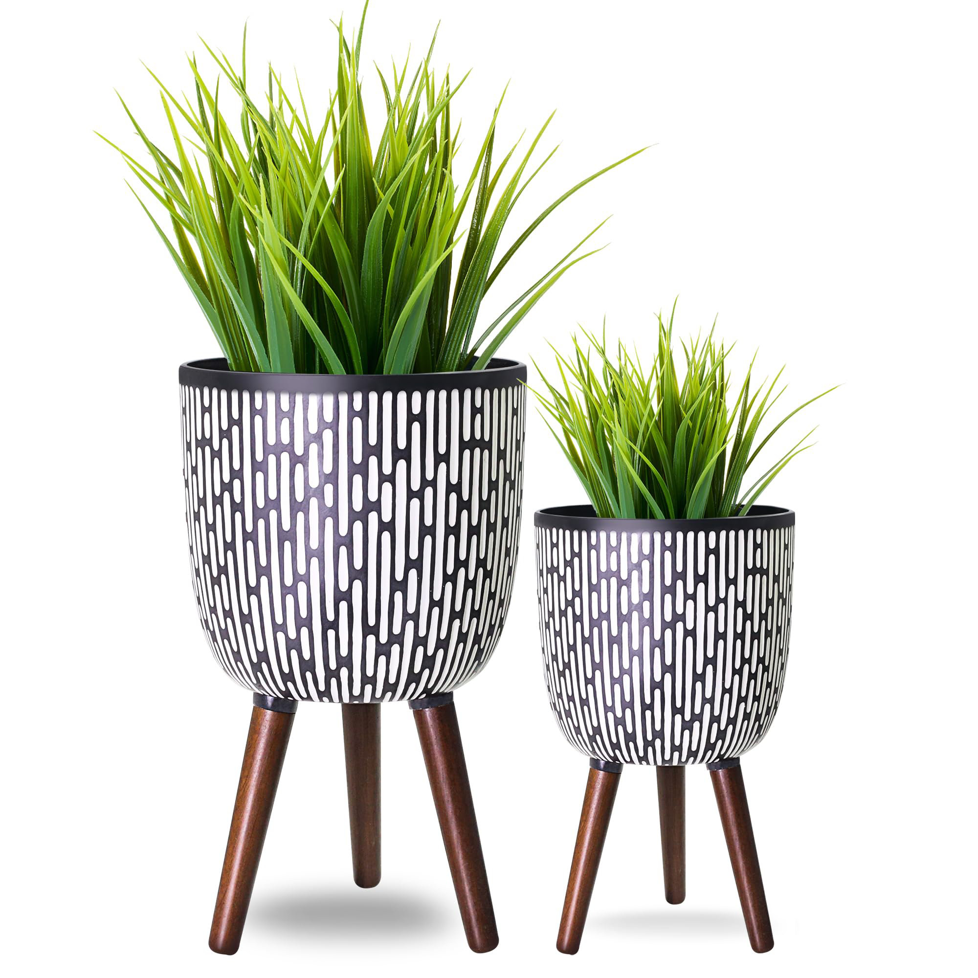 Corrigan Studio® Bohemian Printed Fiberglass Plant Pot With Legs ...