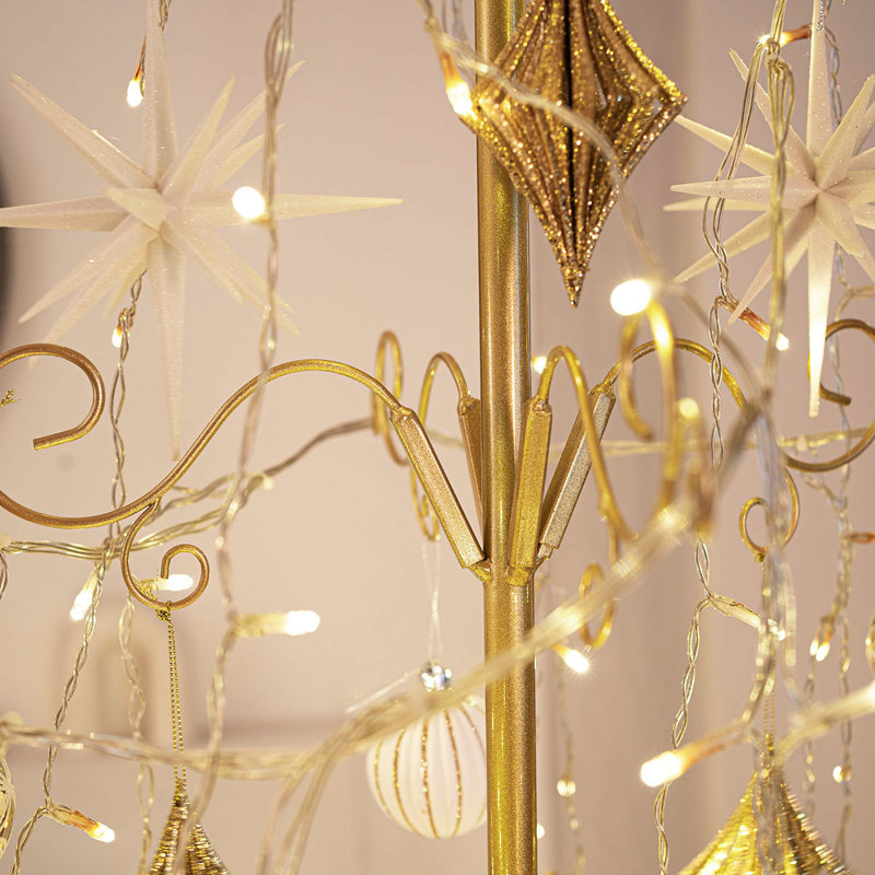 The Holiday Aisle® Barton 6.4ft Wrought Christmas Tree Ornament Display ...