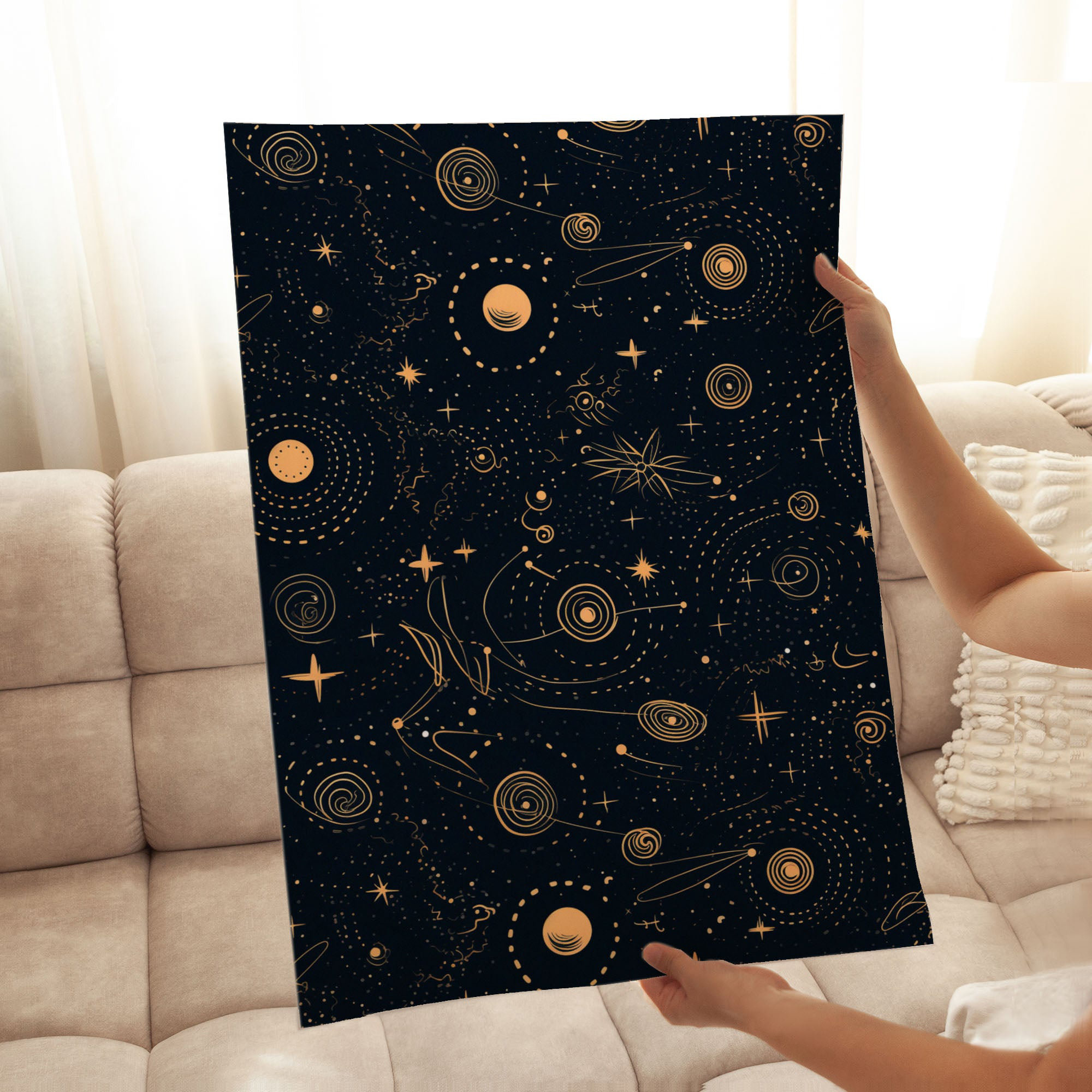 Winston Porter Astronomy and Space Stars Pattern II Modern Unframed Art ...