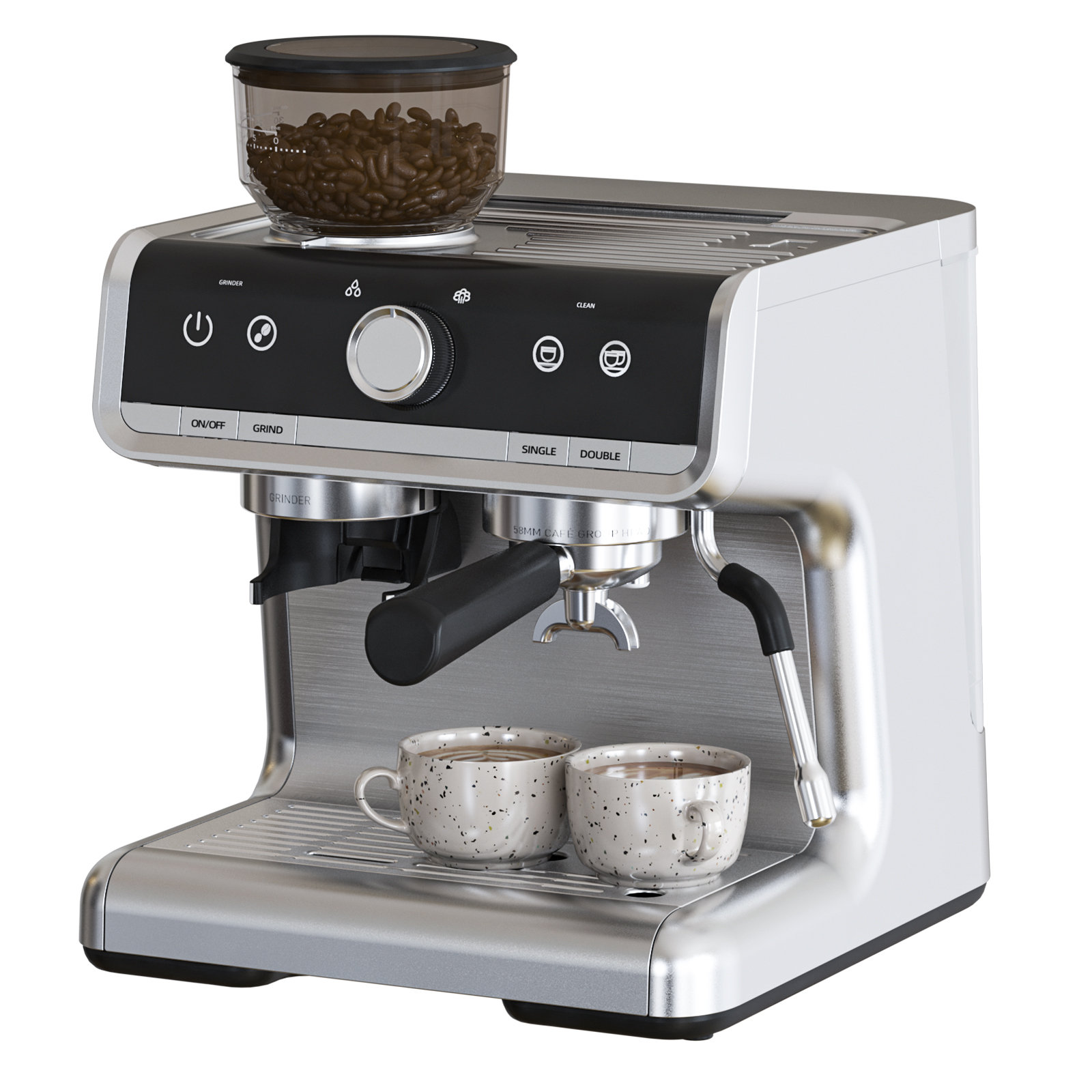 Espiron Optimum Espresso Coffee Machine With Grinder, Pid Temperature ...