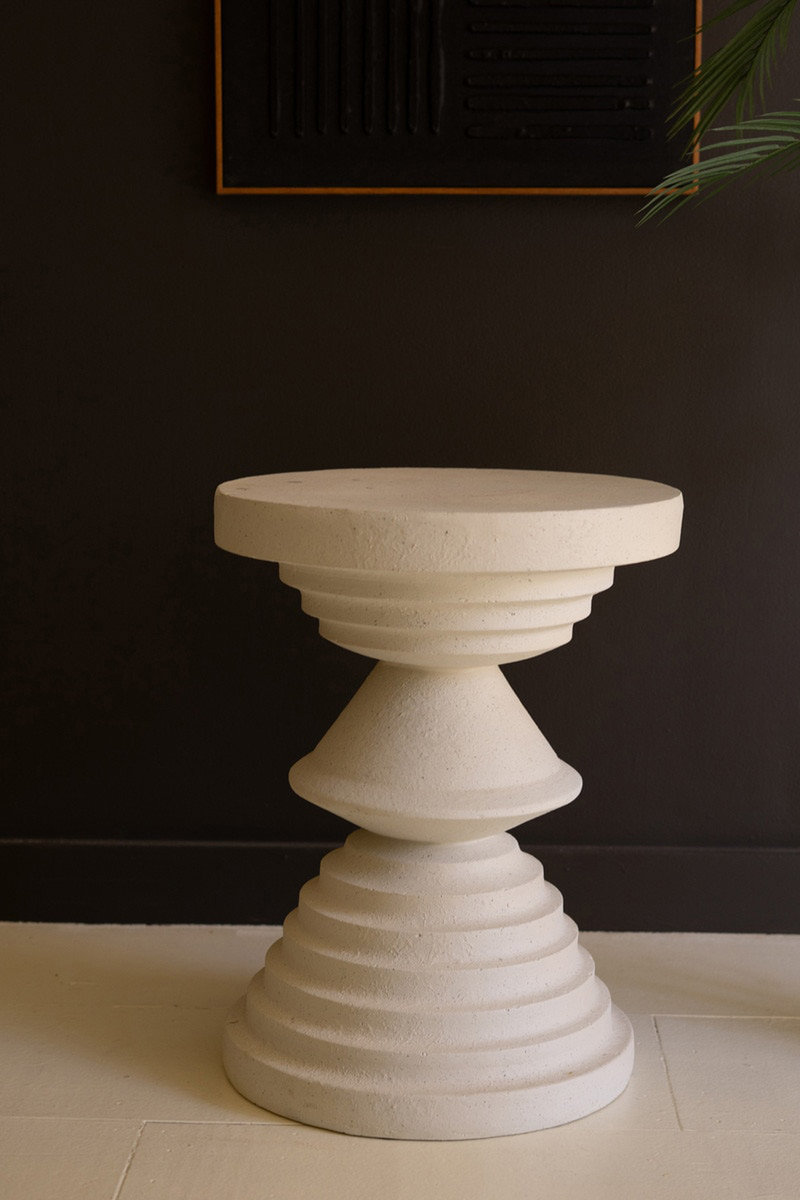 Latitude Run® Stone Composite Round Side Table | Wayfair