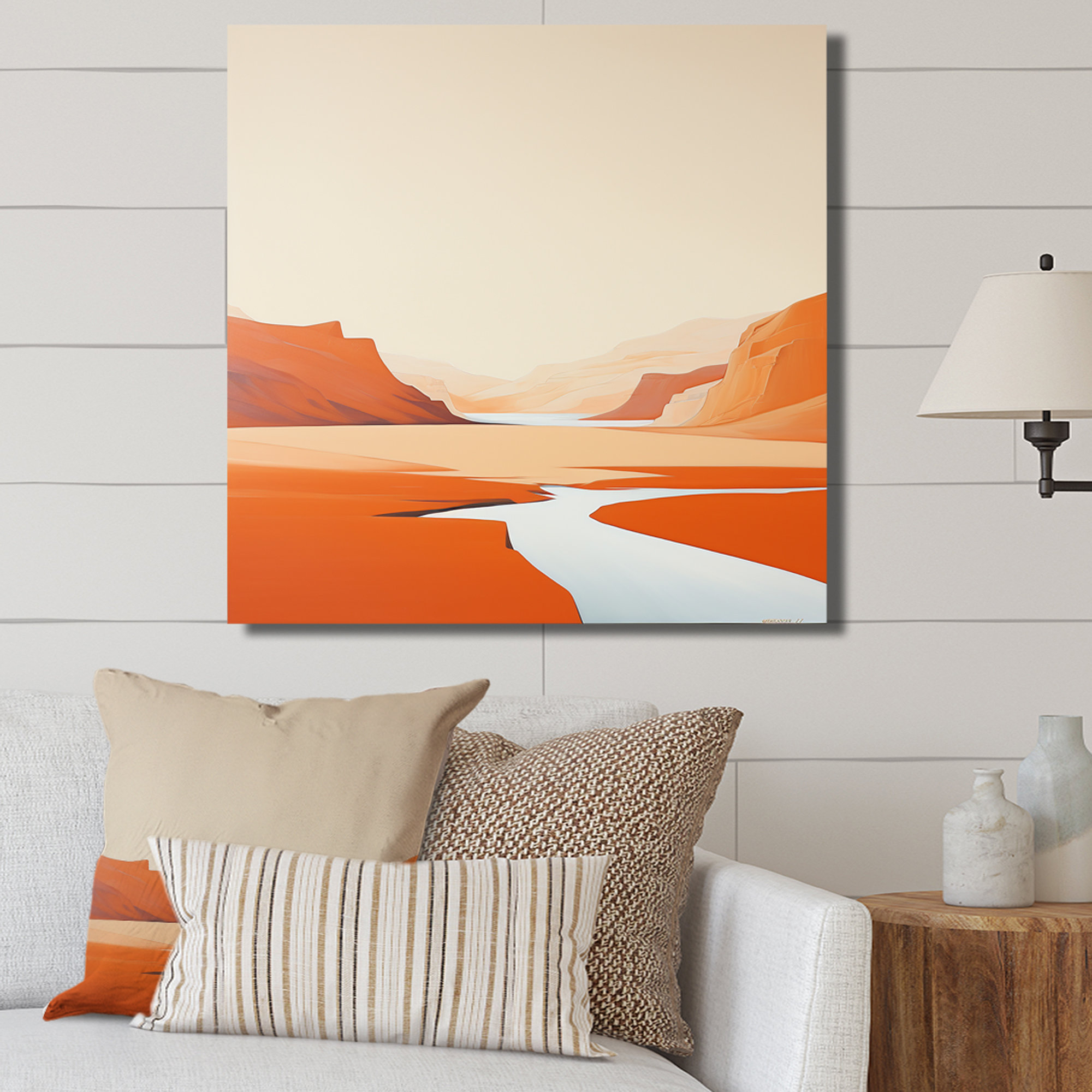 Design Art Brown Minimalism Canyon Calm II On Canvas Print | Wayfair