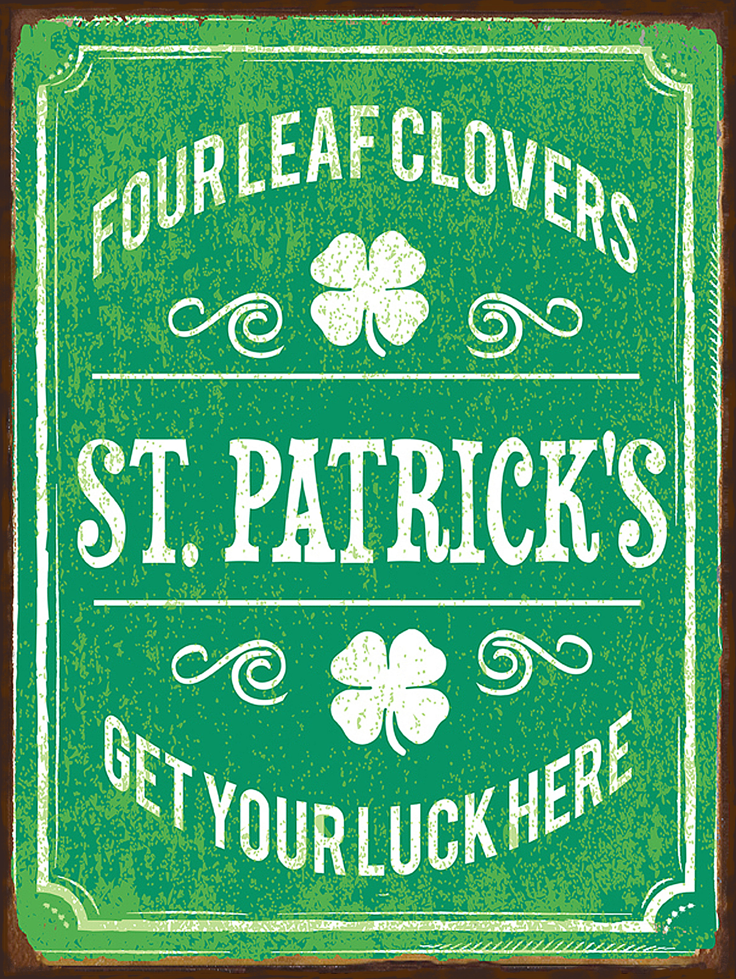 The Holiday Aisle® Four Leaf Clovers St. Patrick's Day Metal Sign | Wayfair