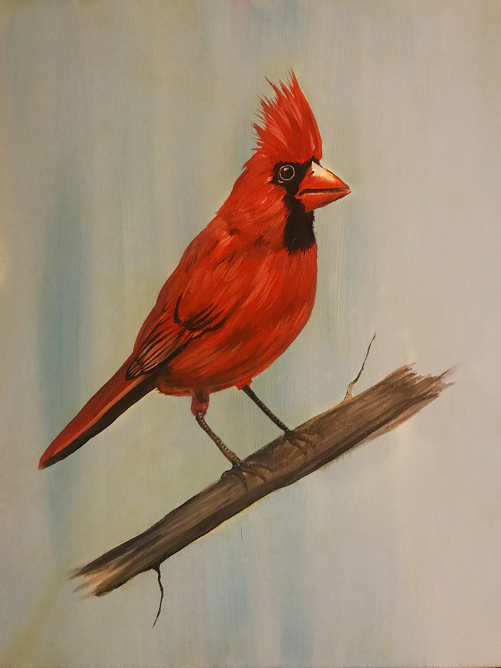 Buy Art For Less Cardinal by Ed Capeau - Painting on Canvas | Wayfair