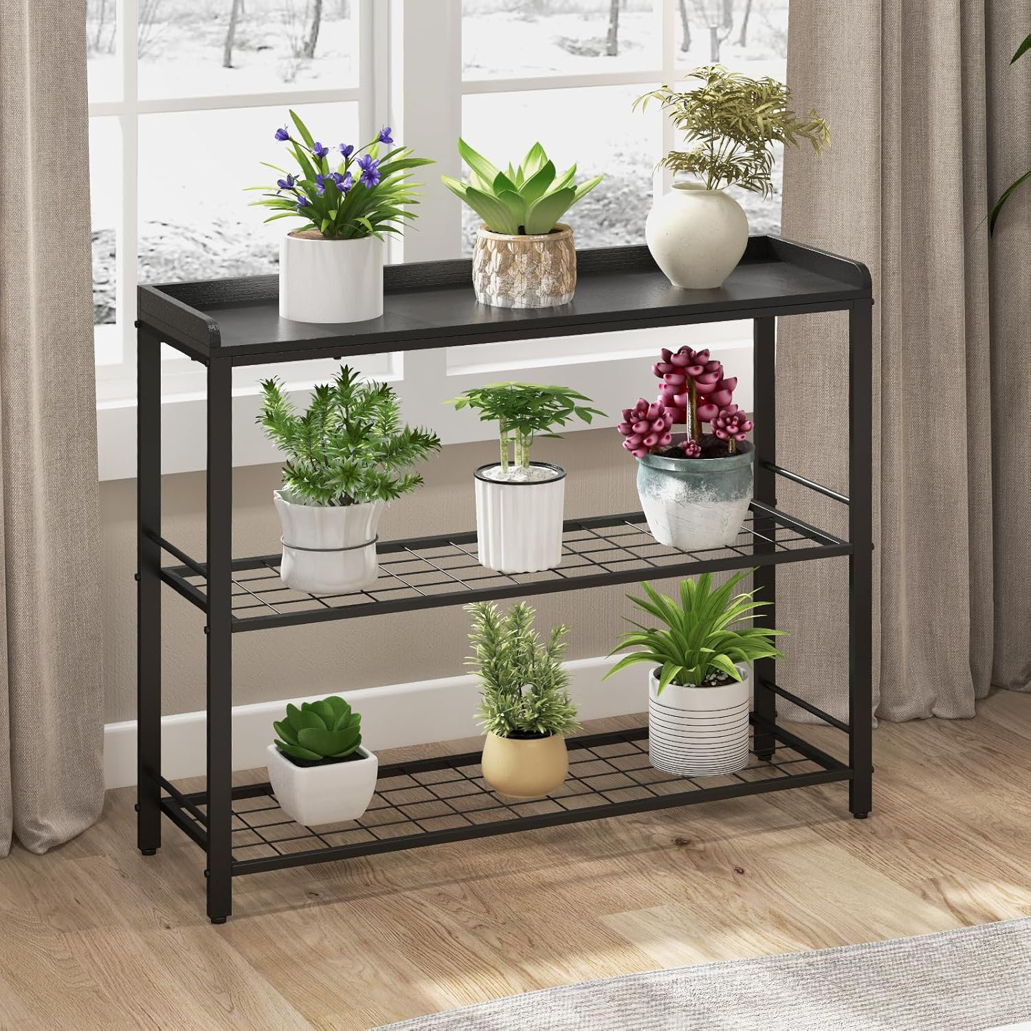 17 Stories 39.4" Console Table With Baffle, 3 Tier Narrow Sofa Tables ...